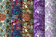 5 Floral Fantasy Patterns | Graphic Patterns ~ Creative Market