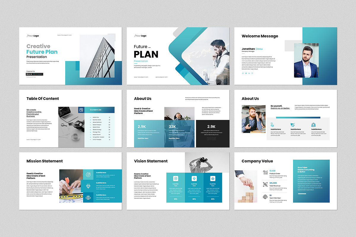 Future Plan PowerPoint Template, a Presentation Template by CreativeSlides