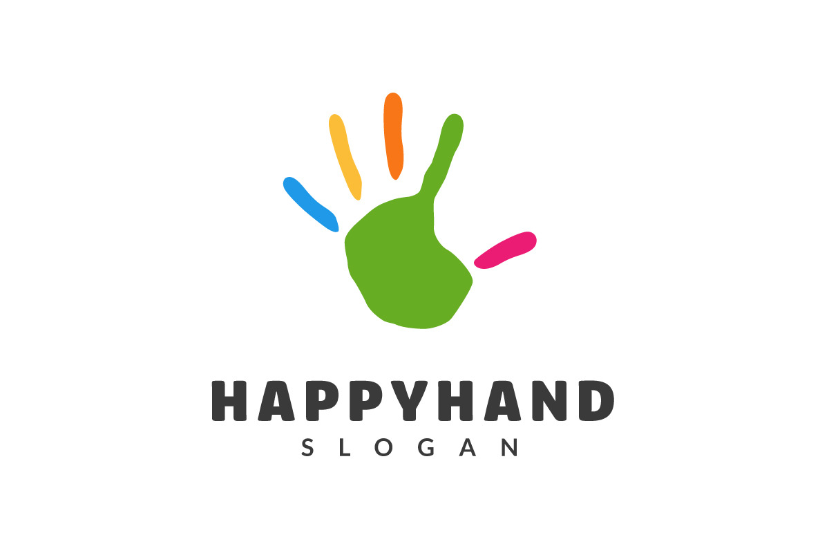 Colorful Happy Hand Logo, a Branding & Logo Template by brandphant ...
