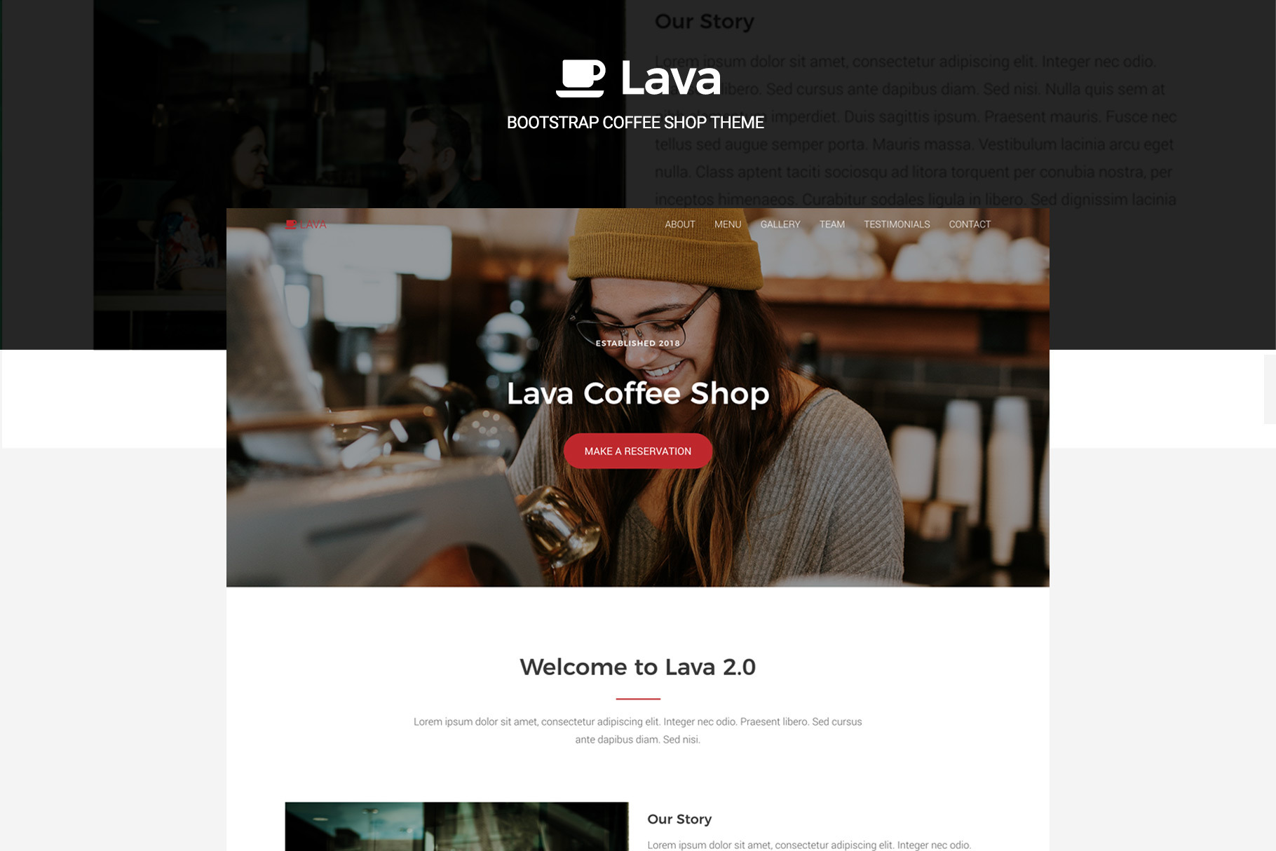 Lava - Bootstrap Coffee Shop Theme, a Bootstrap Template by HH Themes ...