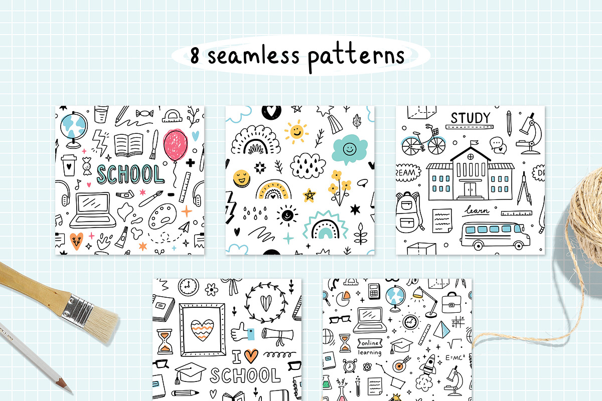 School Doodles, an Education Illustration by Redchocolate