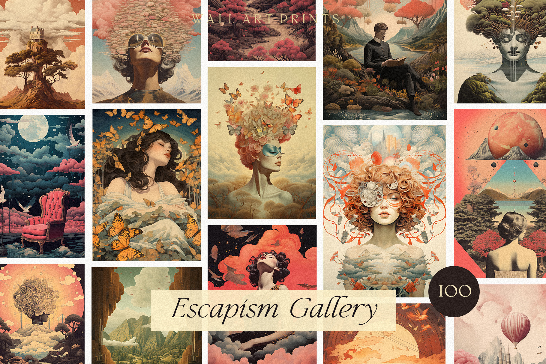ESCAPISM PRINTS GALLERY, a Background Graphic by Madiwaso