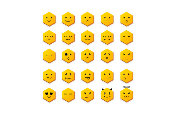 Smile Icon Set with Different Face., an Icon by Vector and Templates