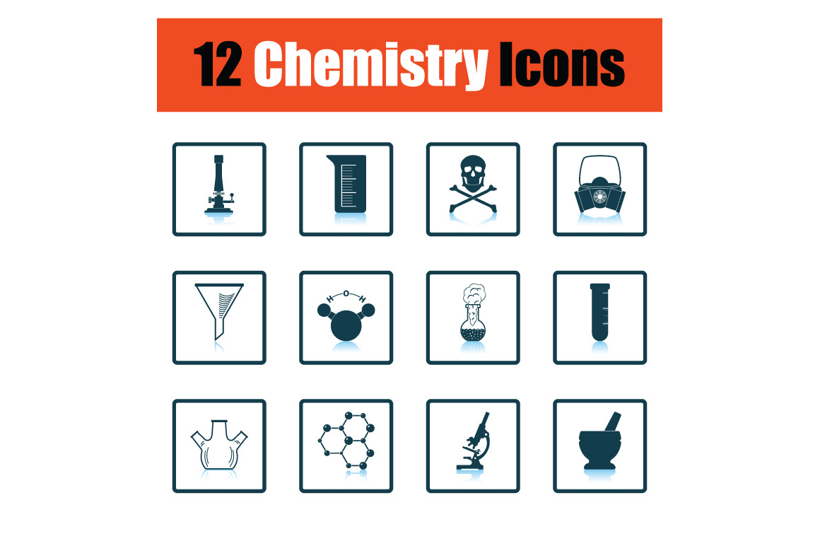 Chemistry icon set, an Icon by Pavel Vectors