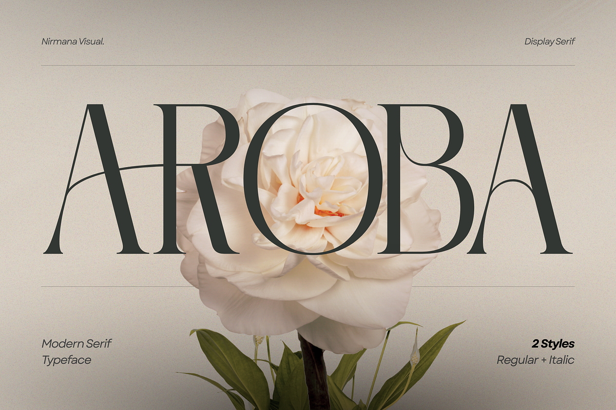 Aroba Modern - Elegant Logo Font, a Serif Font by Nirmana Visual