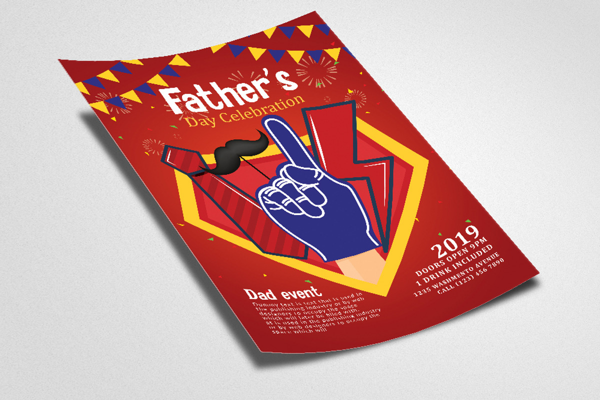 Super Dad Father Day Flyer Templates, a Flyer Template by Design Up