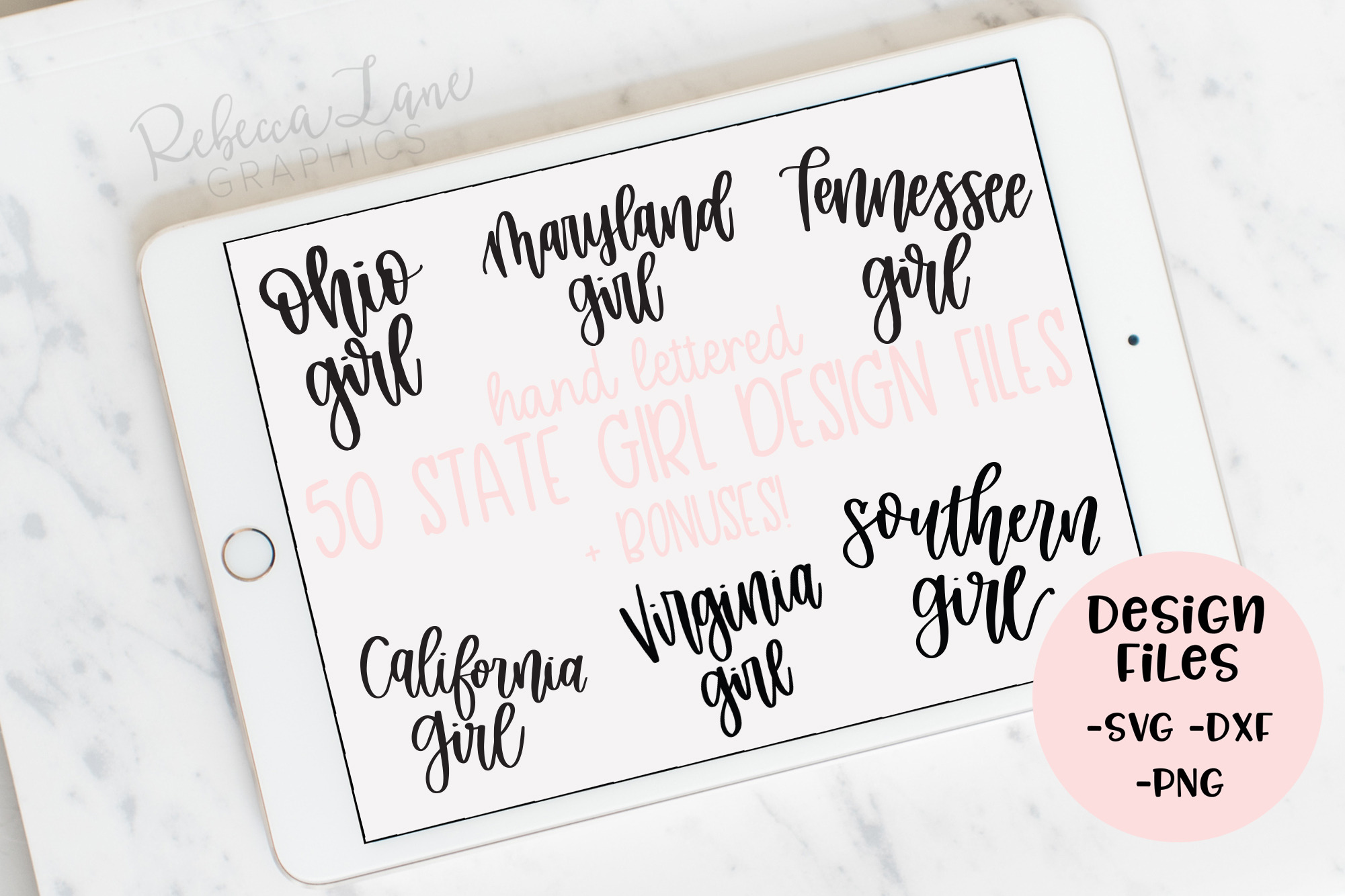 50 State Girl Design Files + BONUSES, an Illustration by Rebecca Lane ...