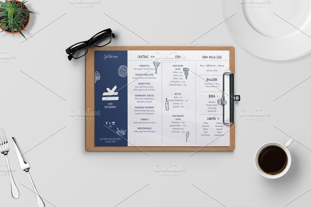 Classic Food Menu Legal size, a Flyer Template by Marc Maselli