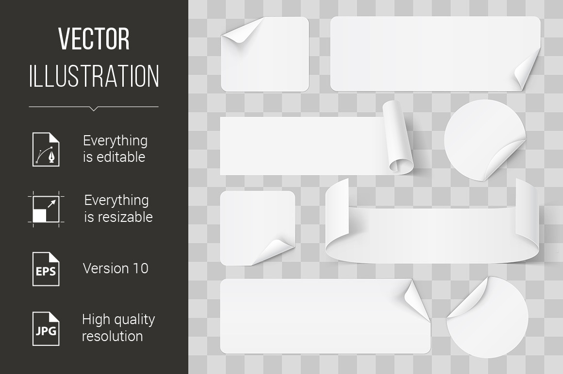 Paper Stickers, a Background Graphic by DvargShop