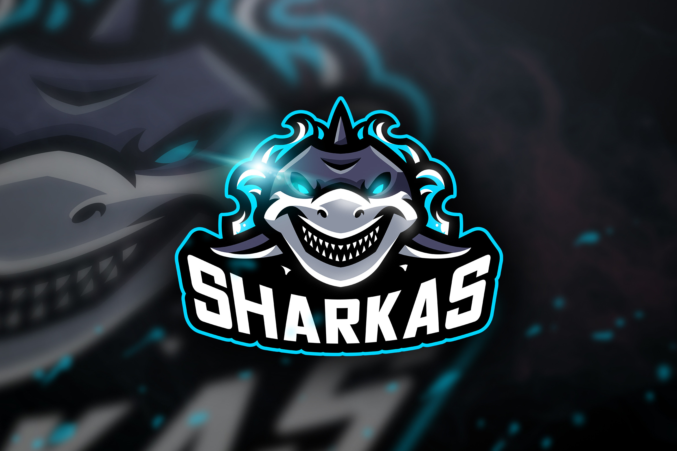Sharkas - Mascot & Sports Logo, a Branding & Logo Template by AQR Studio