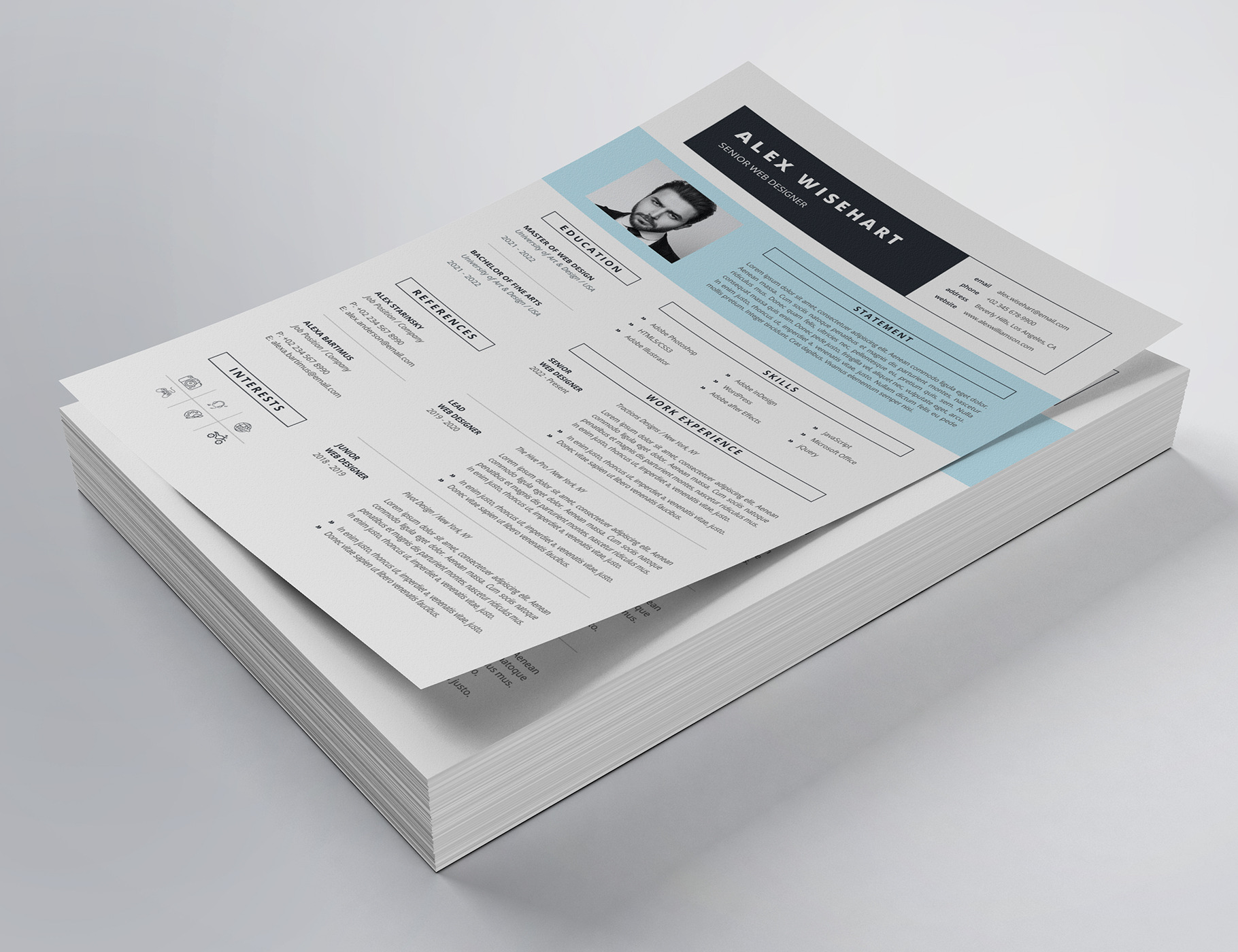 Professional Resume/CV Template, a Resume Template by theresumepark