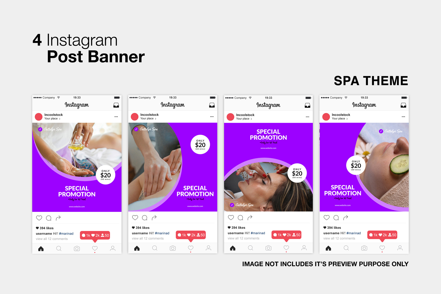 Spa Instagram Post, a Social Media Template by Incools Stokie