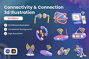 3D Connectivity & Connection | 3D Objects ~ Creative Market