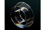 3d glass crystal transparent circle, an Object 3D Model by Marozhkastudio