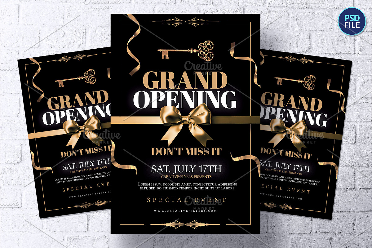 Inauguration Flyer Template, a Print Template by Rome B Creation ...