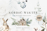 Modern Nordic Christmas Watercolor