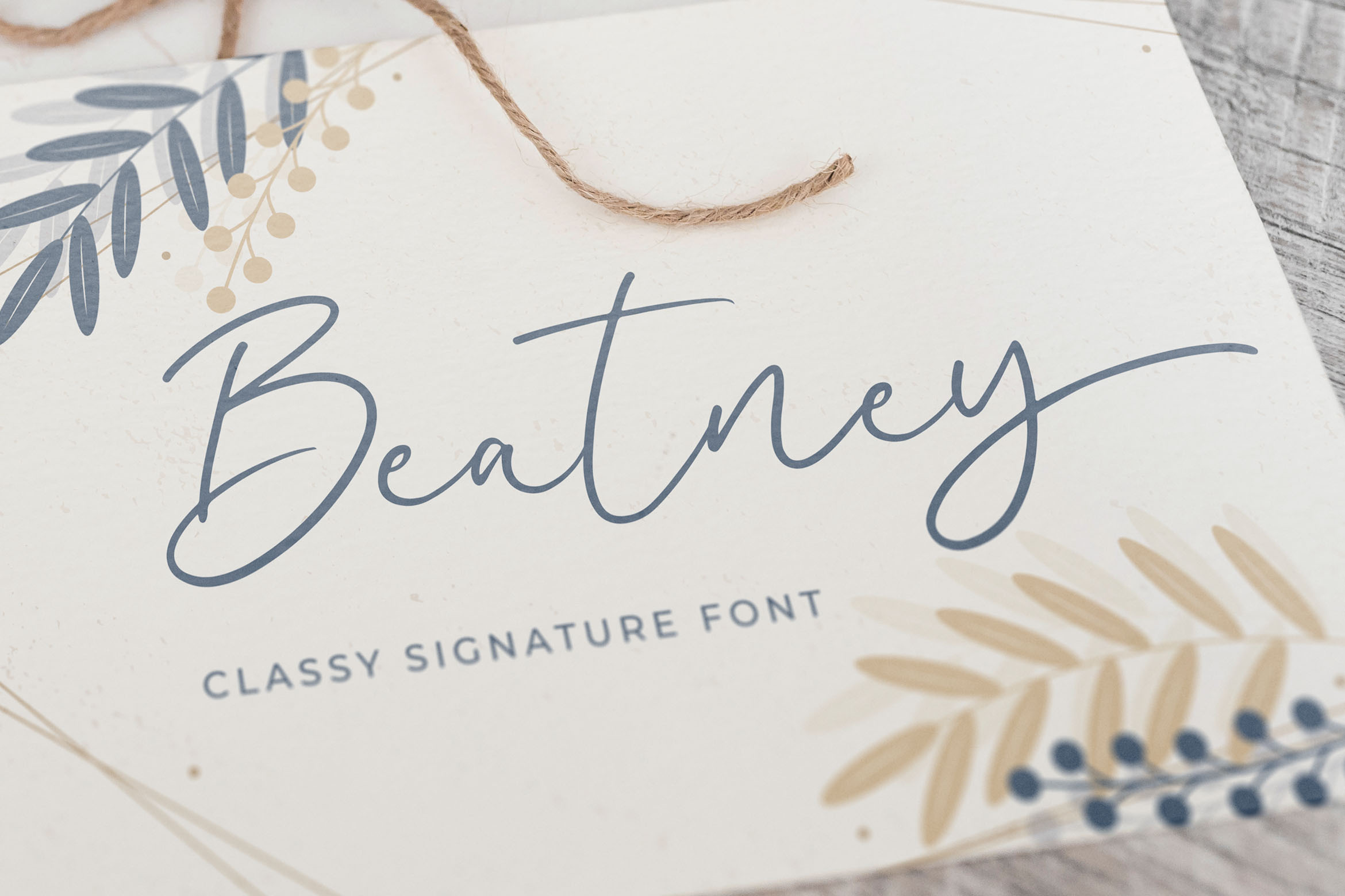 Beatney a Classy Signature Font, a Script Font by Blankids Studio