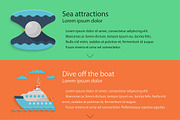 Sea vacations flat style web element, a Templates & Theme by ...