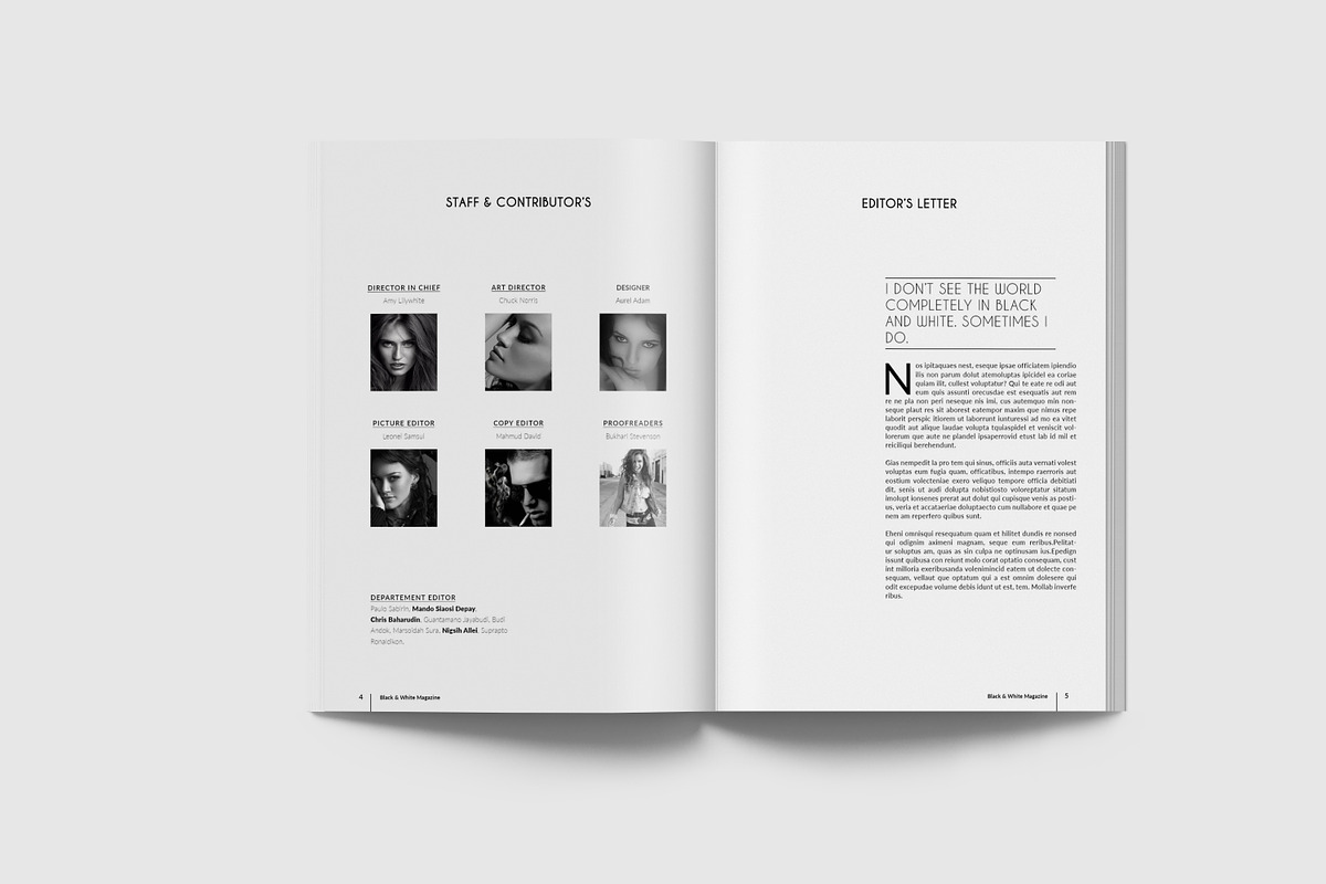Simple & Clean Magazine Template III, a Magazine Template by Uloel ...