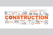 Construction Outline Icons Banner, a Templates & Theme by tulpahn