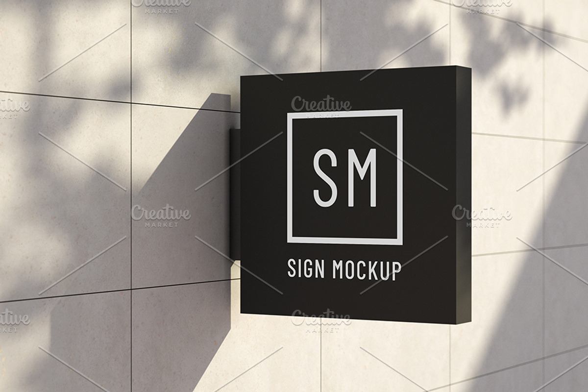 Black Street Sign Mockup Set, a Product Mockup by professorinc