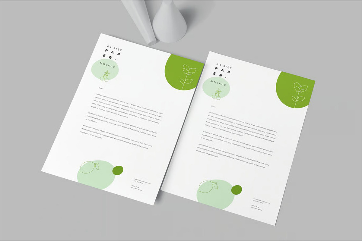 A4 Size Paper Mockup