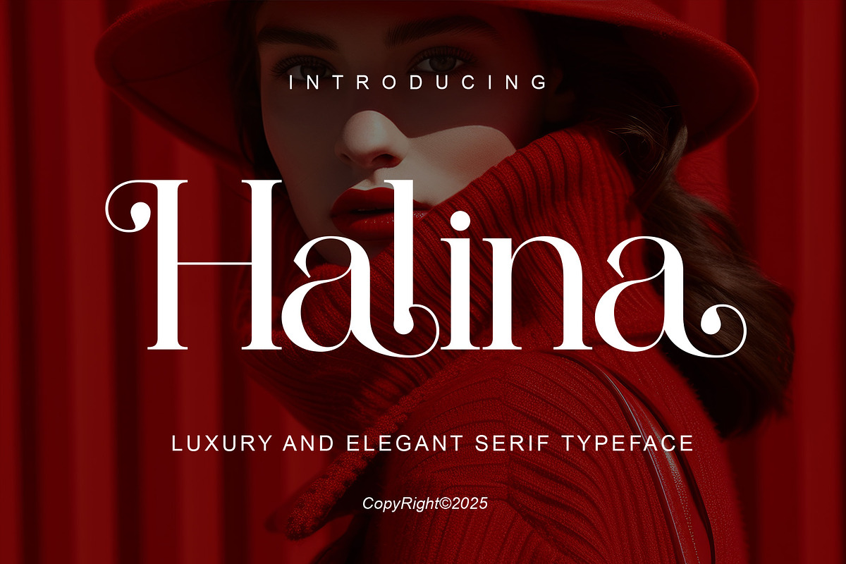Halina Elegant Ligature Serif, a Serif Font by Alfinart