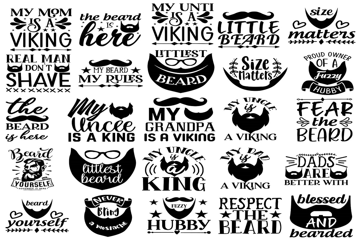 Beard quote SVG bundle