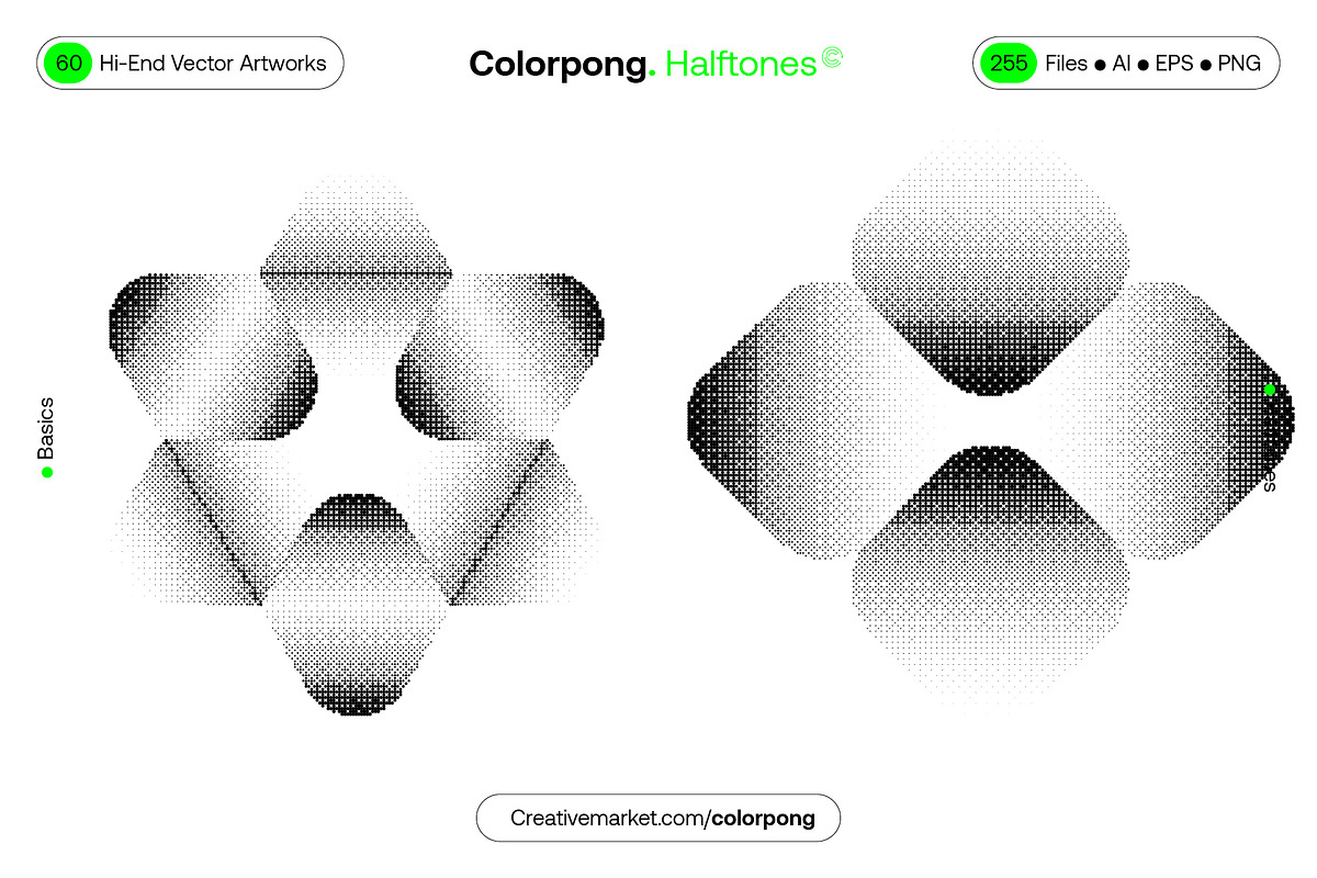 Halftones – Vector Bundle, a Background Graphic by Colorpong