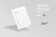 Printable Weekly Planner, a Stationery Template by Designshot