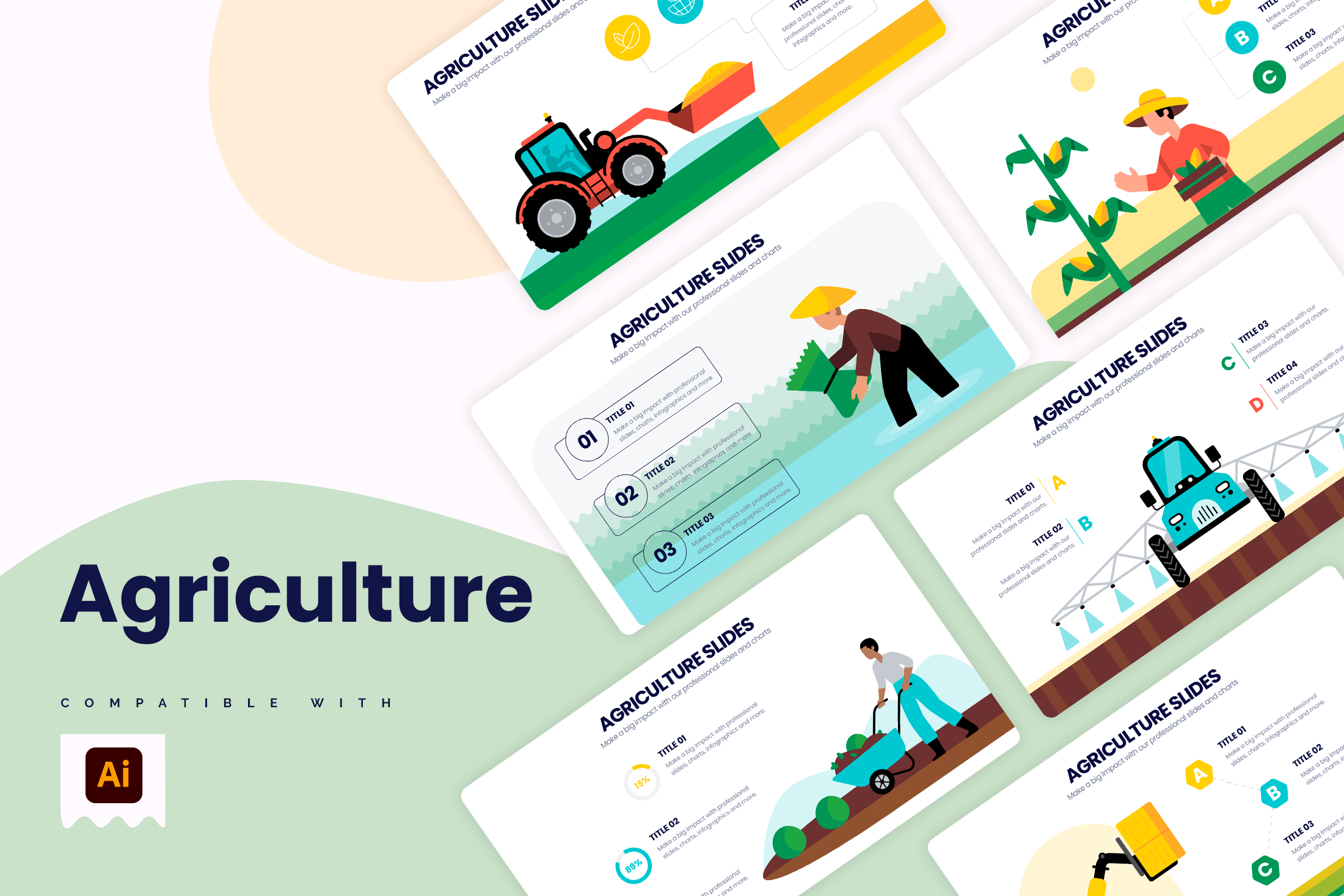 Agriculture Illustrator Template | Presentation Templates ~ Creative Market