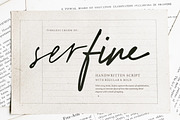 Serfine - Handwritten Script, a Script Font by Bale Type