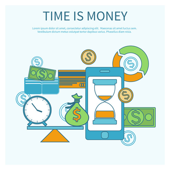 Time is Money Concept, a Finance Illustration by robuart