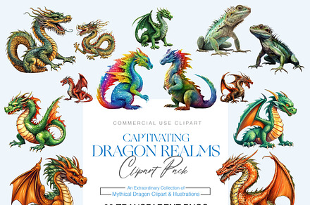 10 HD Dragon ClipArt Illustrations | Creative Market
