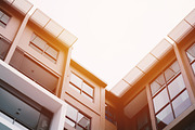 Low angle view of building, an Architecture Photo by Nuchylee Photo