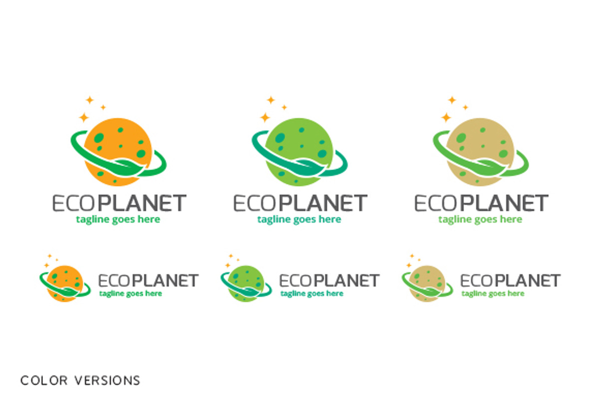Eco Planet Logo Template, a Branding & Logo Template by gunaonedesign