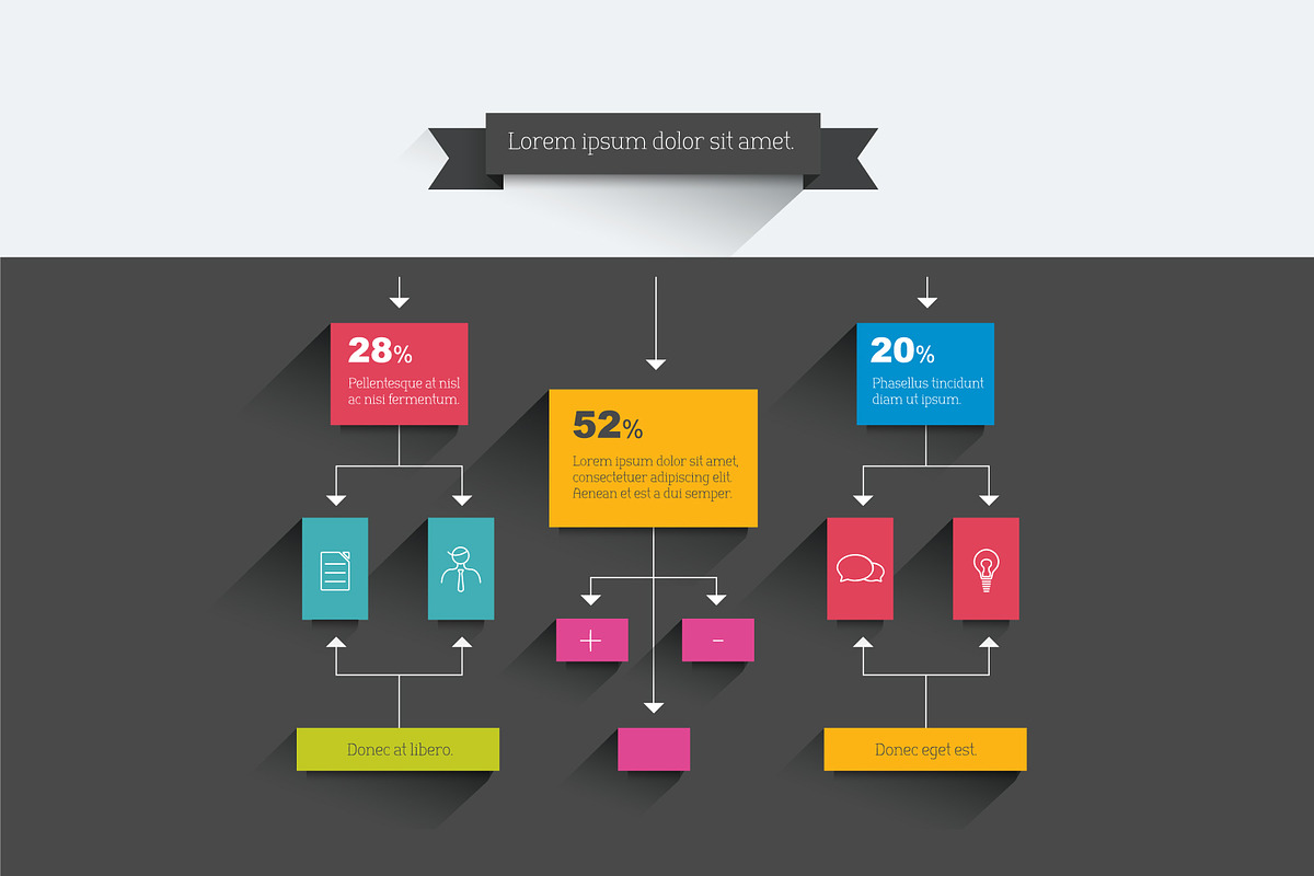 Infographics flowchart., a Work Illustration by VectorAN | Creative Market