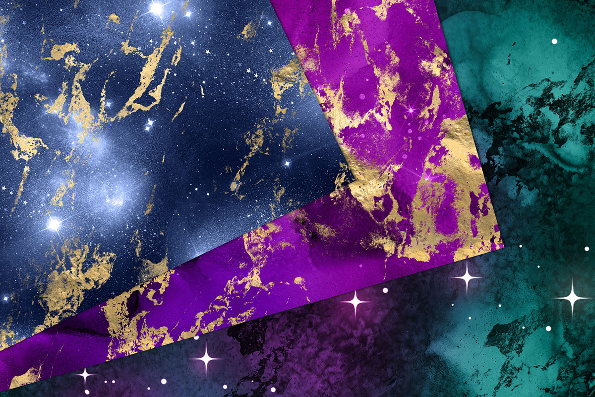 Marble Galaxy Digital Paper, a Texture Graphic by Digital Curio