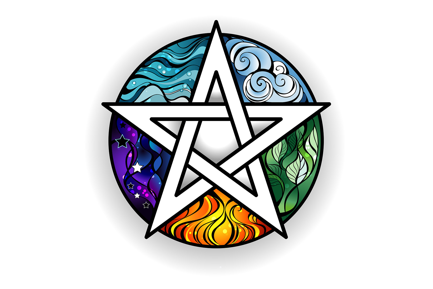 Bright Pentagram | Illustrations ~ Creative Market