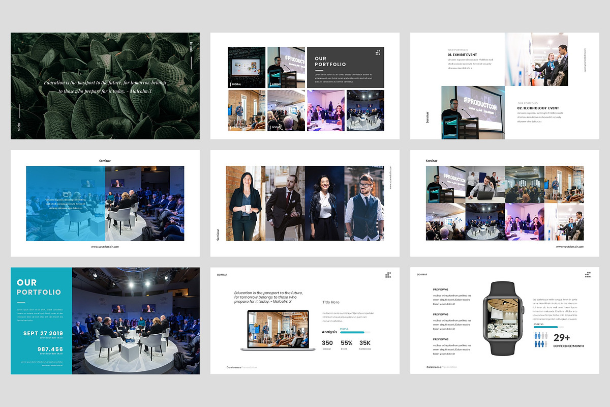 Seminar-Conference Google Slide, a Presentation Template by Art StoreID