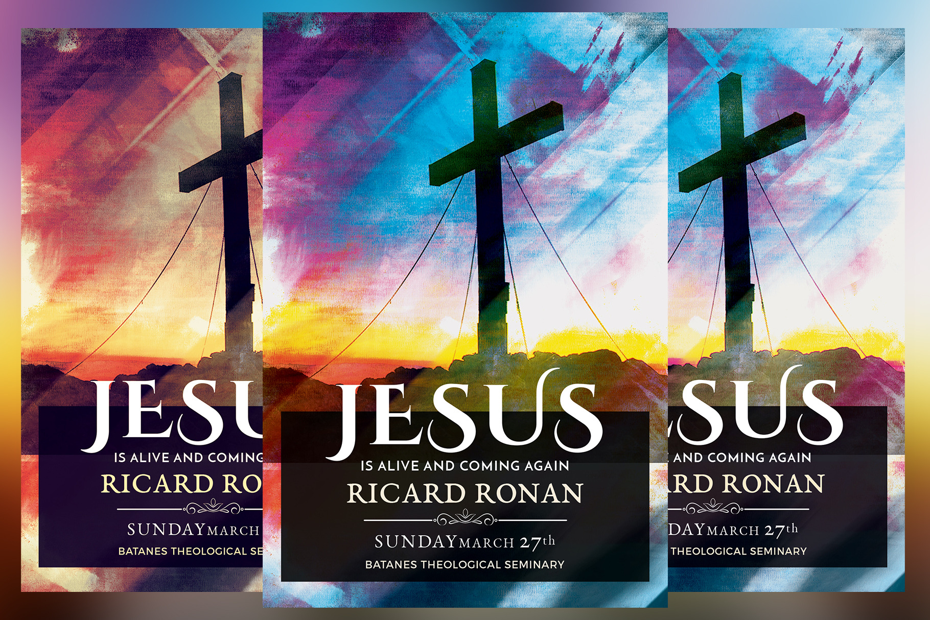 Jesus is Alive Church Flyer, a Flyer Template by KiraYamato Design Studio