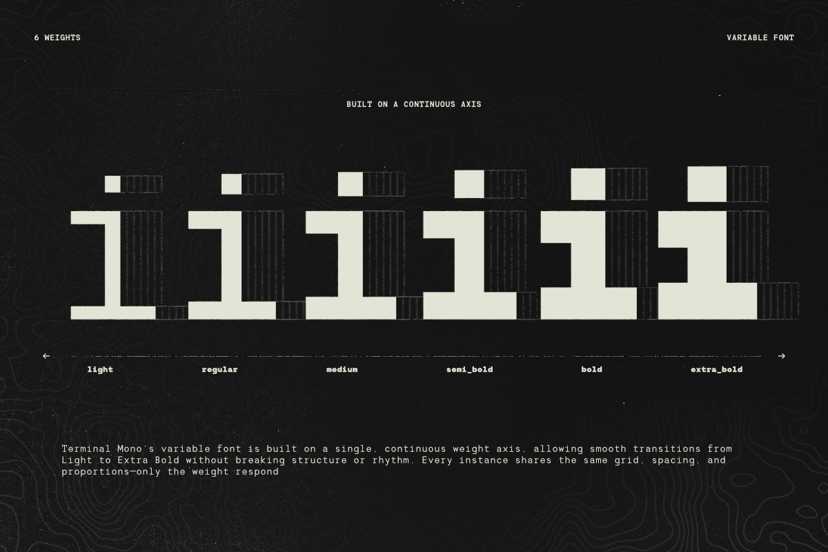 Terminal Monospace Precision structure