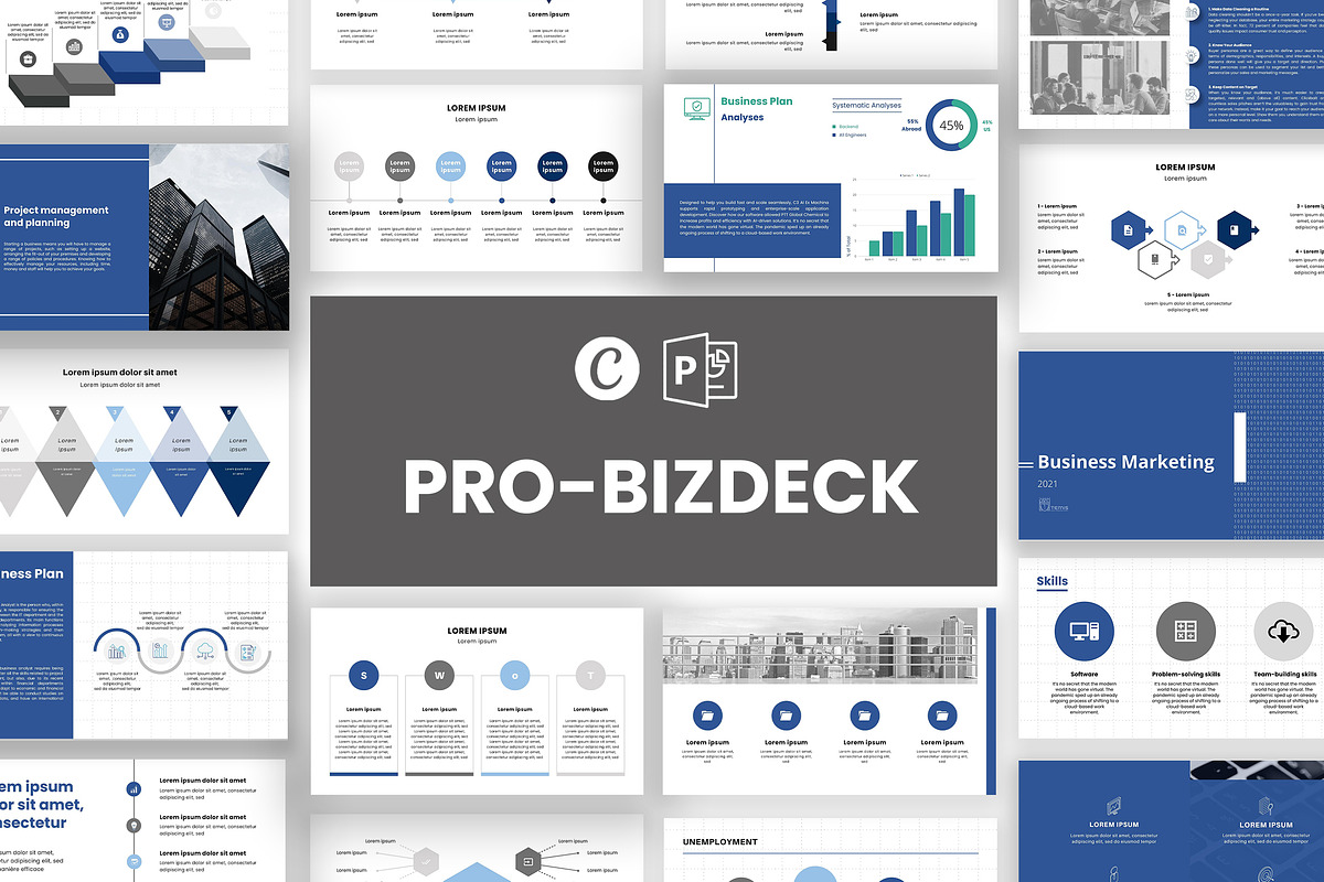 Modern Business PowerPoint Template | Creative Market