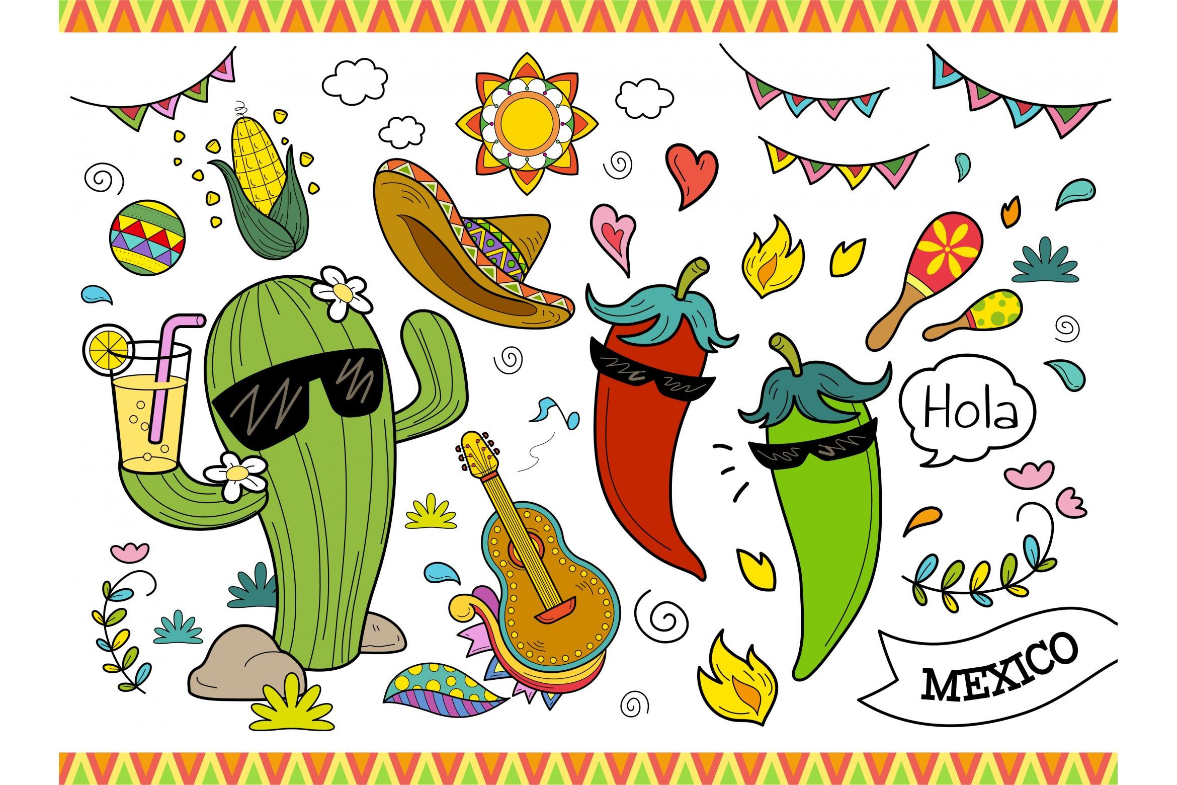 Mexico cartoon illustration, an Object Graphic by TotallypicRF ...