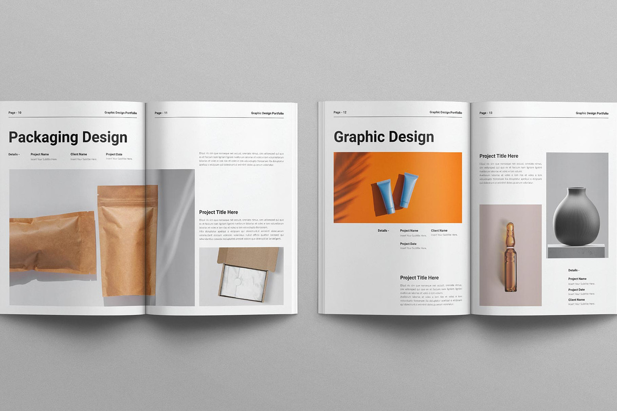 Graphic Design Portfolio, a Brochure Template by E-Type
