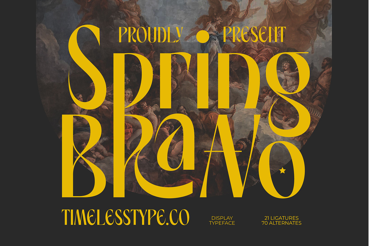 Spring Braavo Modern Display Font, a Serif Font by timelesstype.co