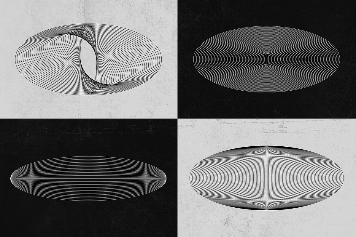 225 Wireframe Vector and PNG Elements