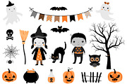 Cute Halloween clip art set | Illustrations ~ Creative Market