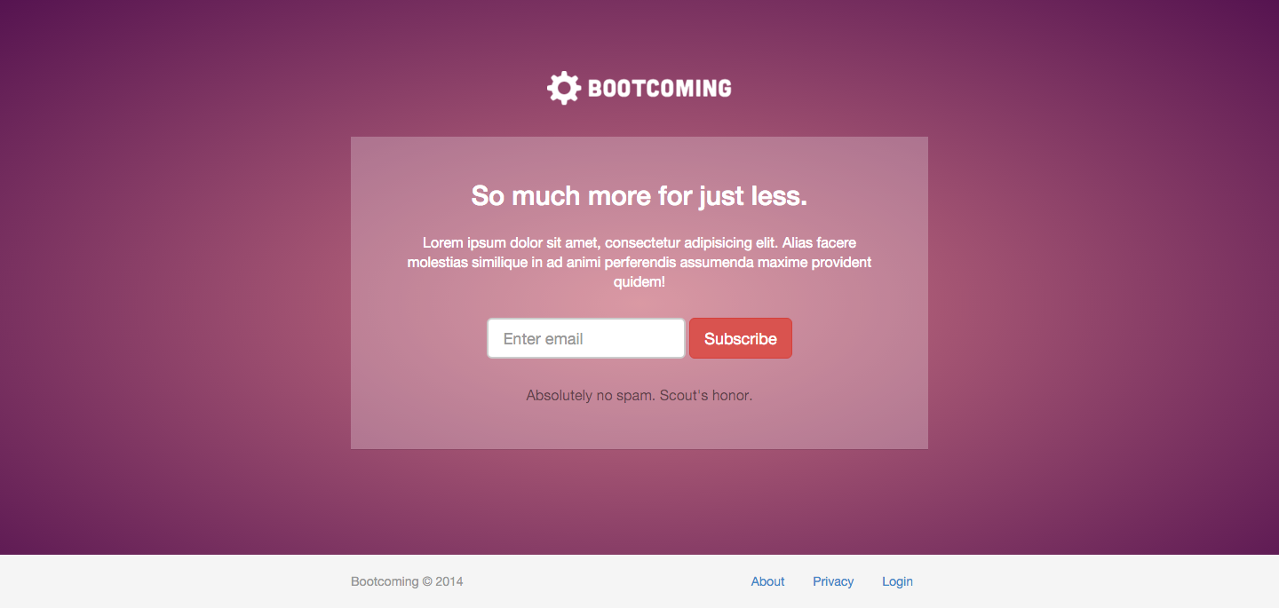 Bootcoming | Bootstrap Themes ~ Creative Market