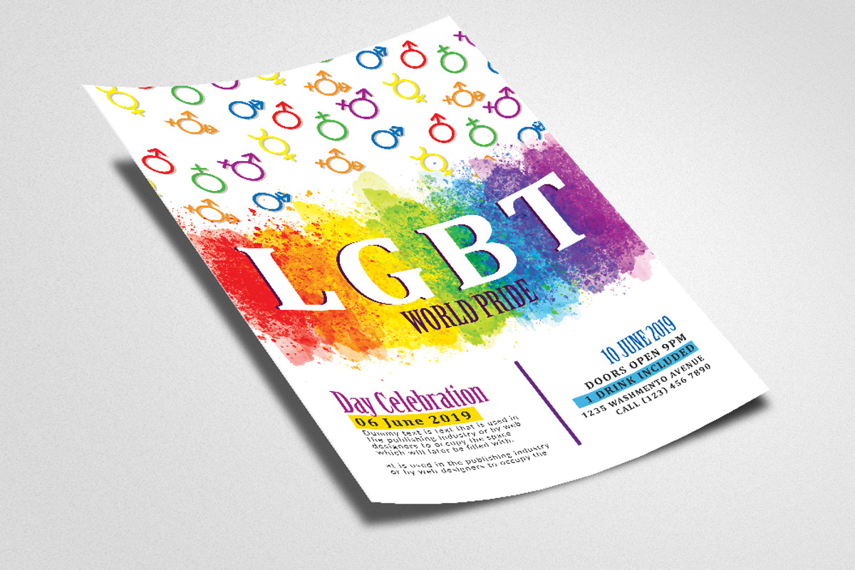 LGBT Pride Flyer / Poster Template, a Flyer Template by Business Flyers